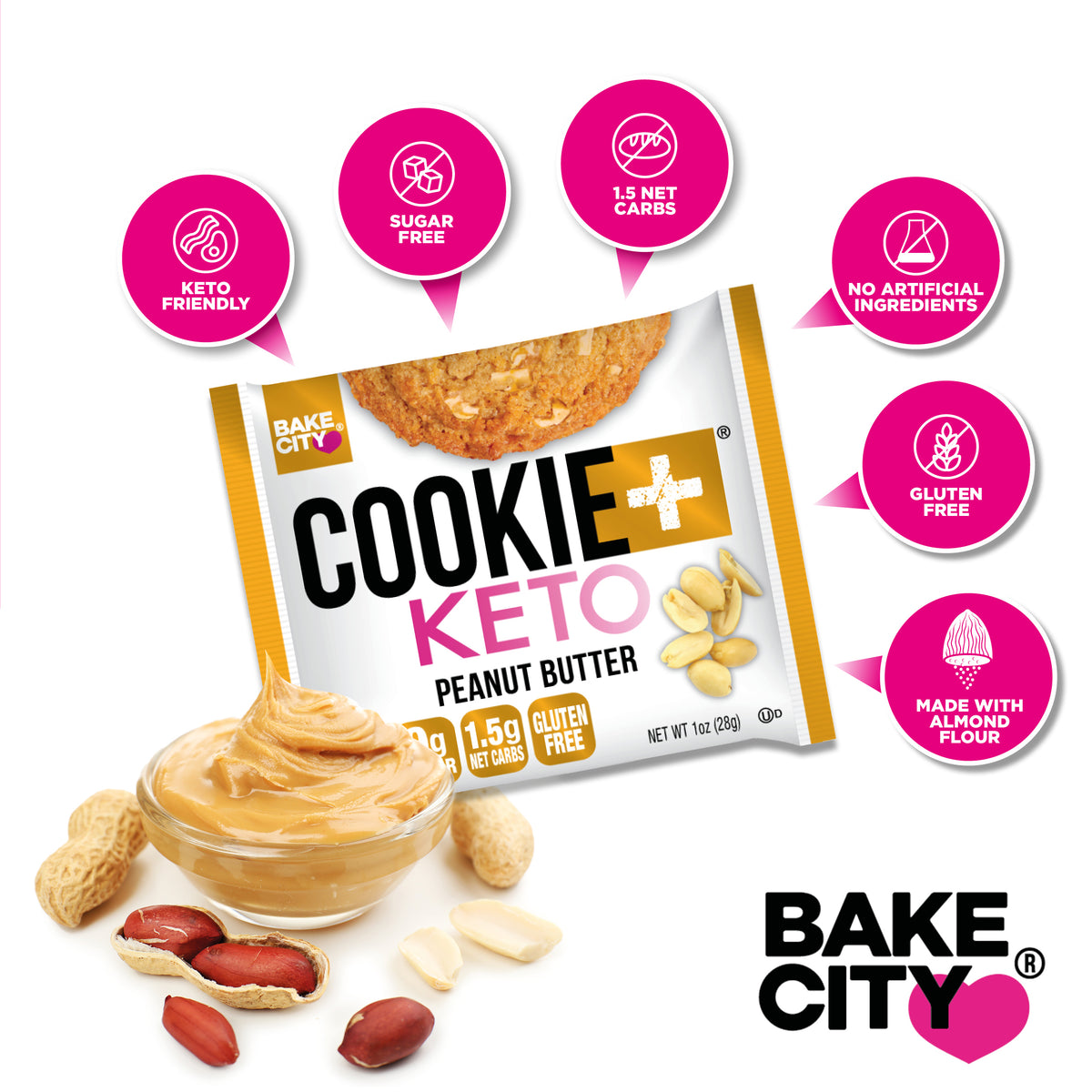 Cookie+ Keto Peanut Butter – Bake City USA